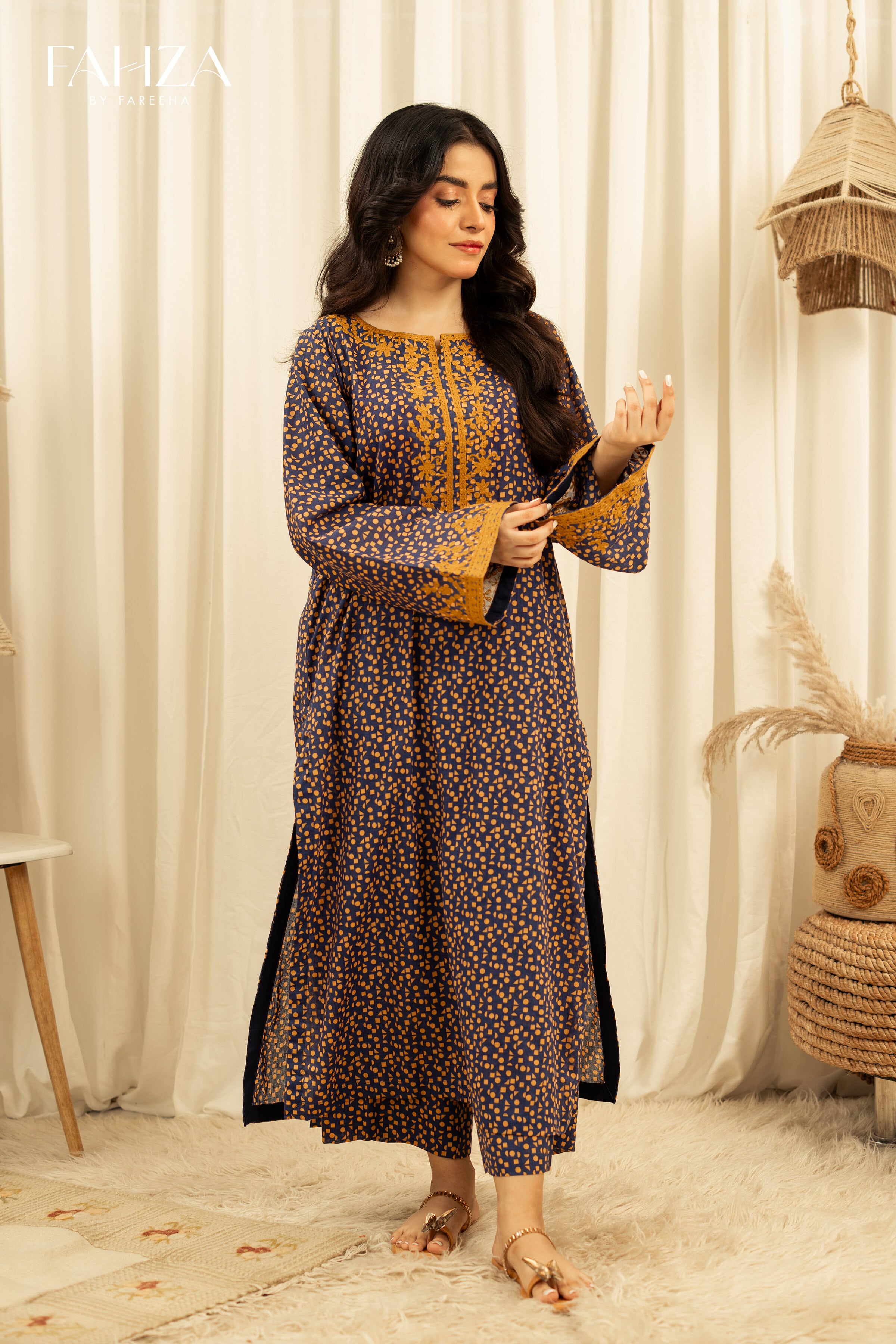 Nirvana - 02 Piece Embroidered Ready-to-Wear – Fahza.com